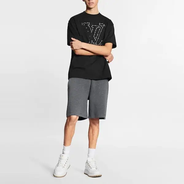 LOUIS VUITTON Printing Embroidered Short Sleeve