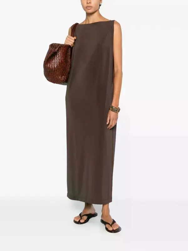 Issey Miyake Sleeveless Boat-neck Dress