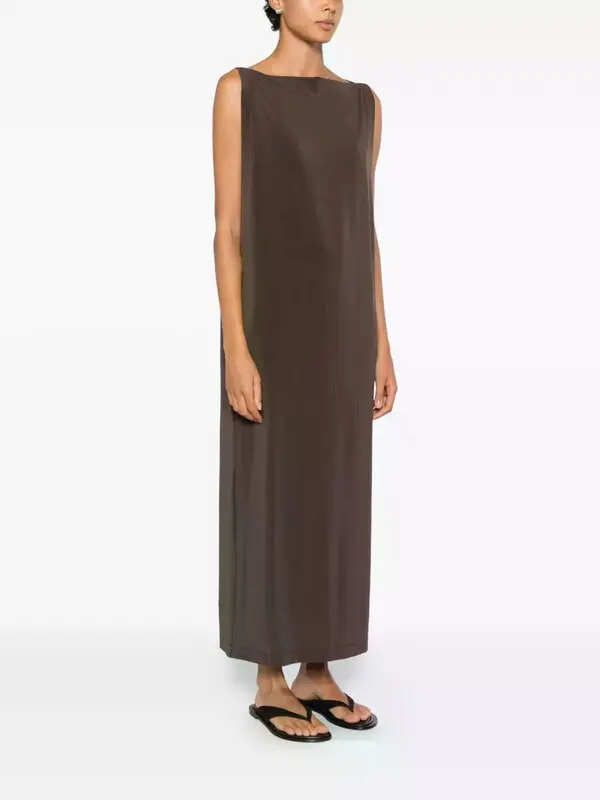 Issey Miyake Sleeveless Boat-neck Dress