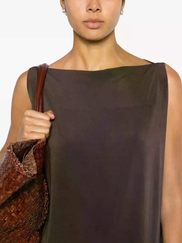 Issey Miyake Sleeveless Boat-neck Dress