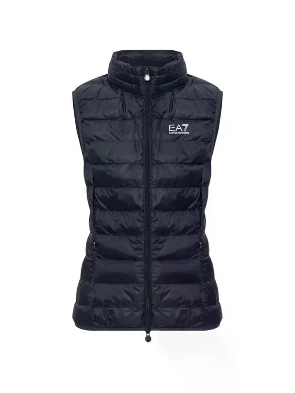 EA7 Quilted Logo-print Gilet