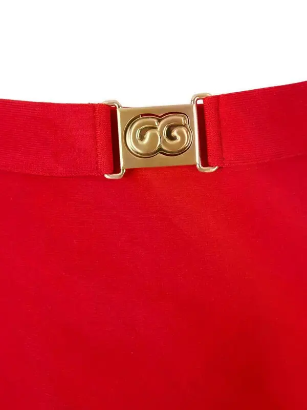 Cult Gaia Amoret Logo-buckle A-line Mini Skirt