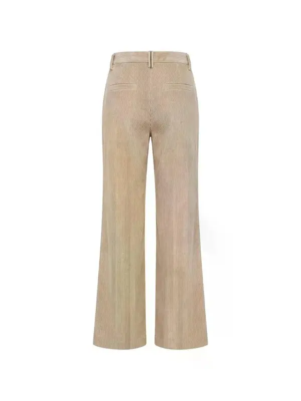 Brunello Cucinelli Corduroy-effect Straight-leg Trousers