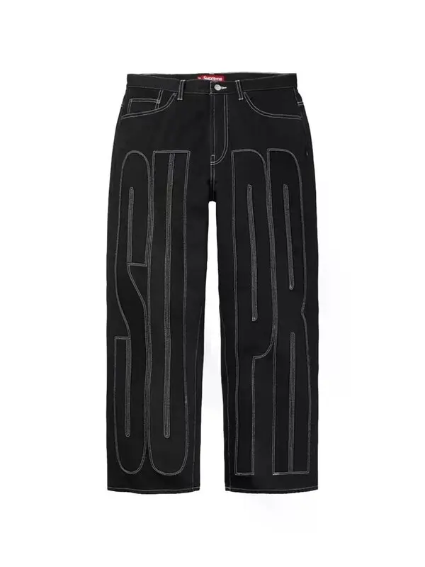 Supreme Inset Spellout Baggy Jeans