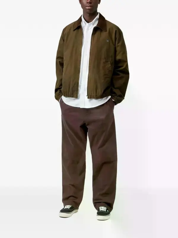 Carhartt Work In Progress Floyde Logo-patch Drawstring Trousers - Brown