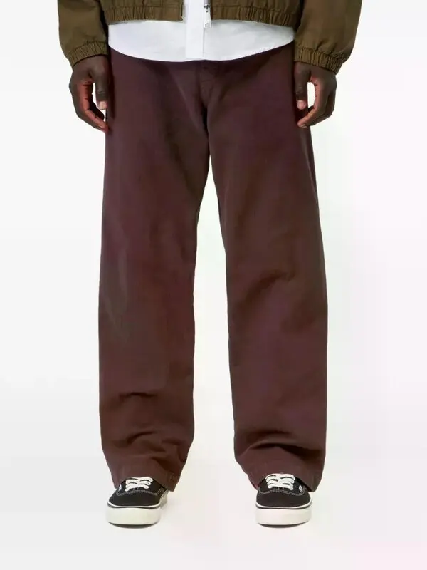 Carhartt Work In Progress Floyde Logo-patch Drawstring Trousers - Brown