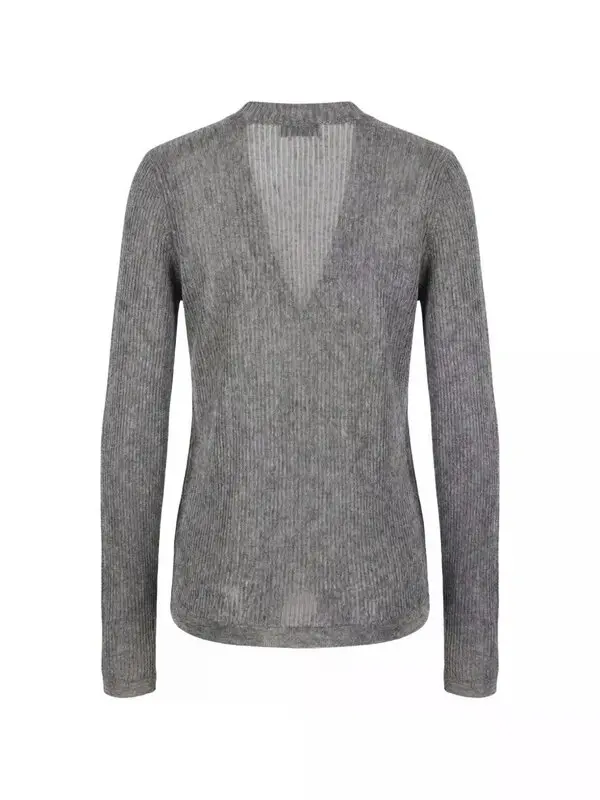 Brunello Cucinelli Ribbed Knit V-neck Sweater