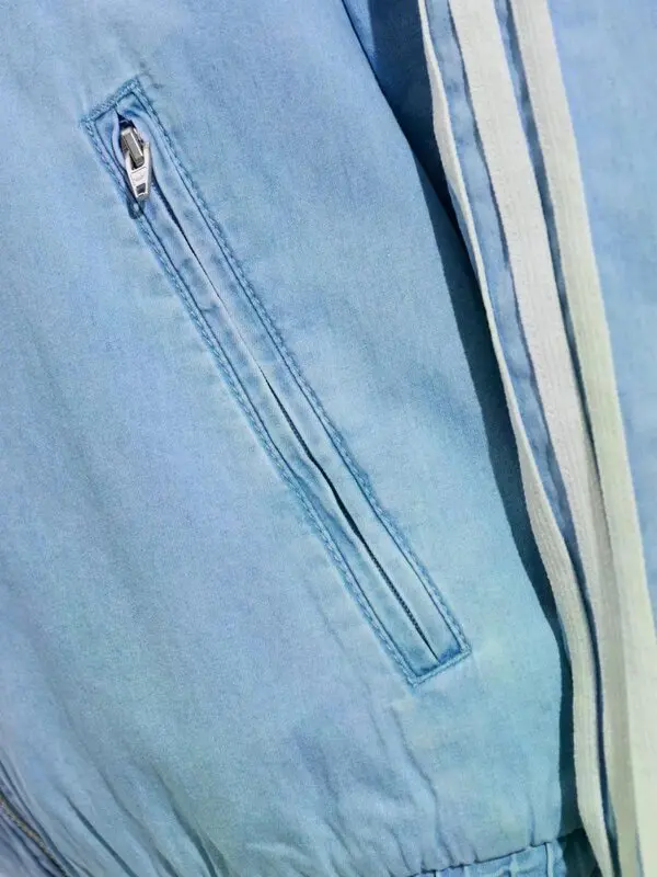 Adidas Embroidered Side-stripe Denim Jacket