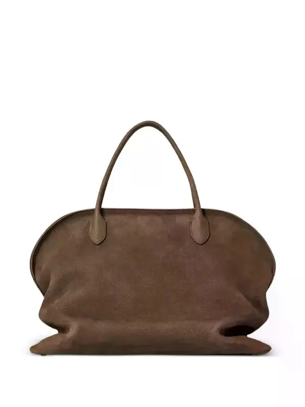 THE ROW Agnes Leather Tote Bag - Brown
