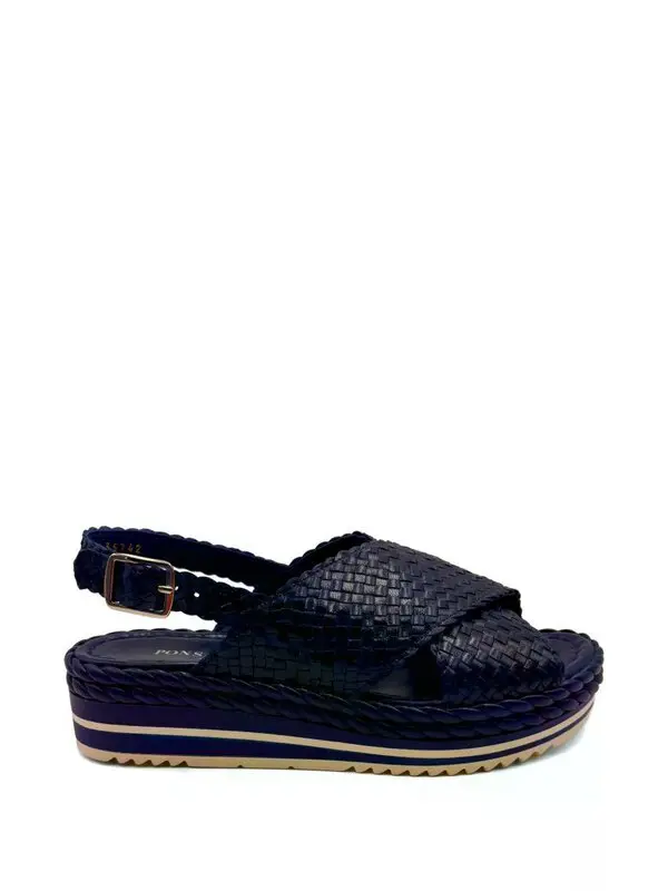 PONS QUINTANA Woven Crossover Sandals