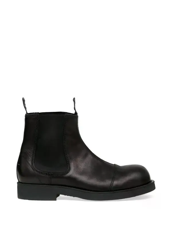 MAISON MARGIELA Biker Leather Chelsea Boots - Black