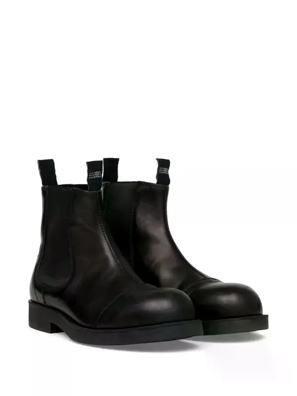 MAISON MARGIELA Biker Leather Chelsea Boots