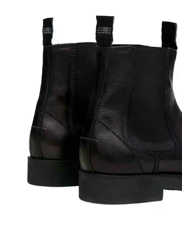 MAISON MARGIELA Biker Leather Chelsea Boots