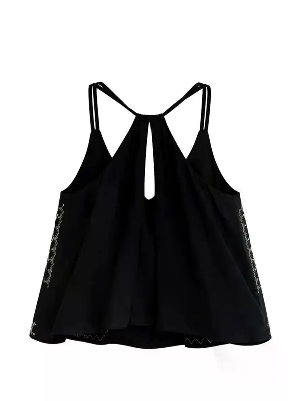 PAHIESA FORMENTERA Embellished Embroidered Top