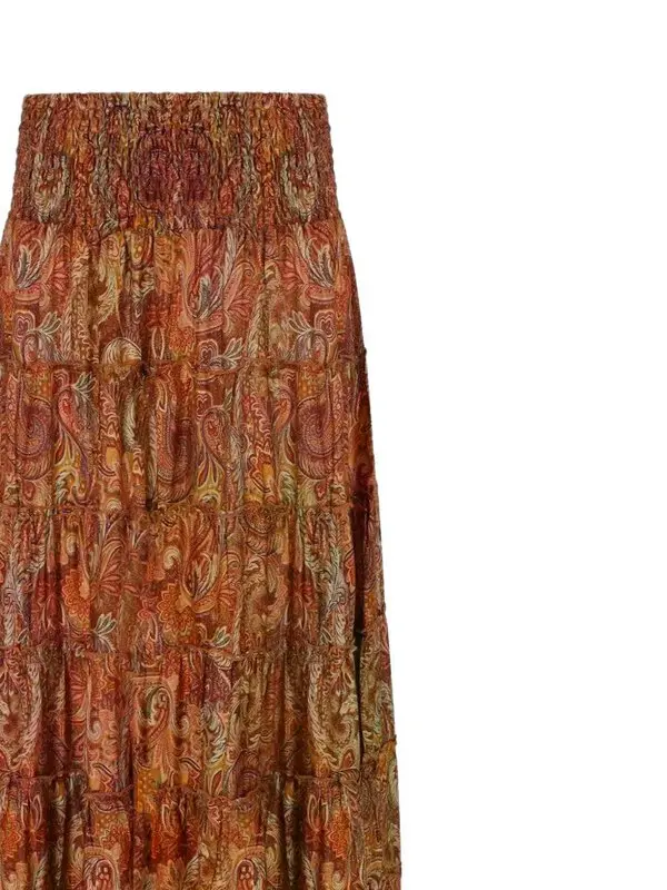 PAHIESA FORMENTERA Tiered Maxi Skirt