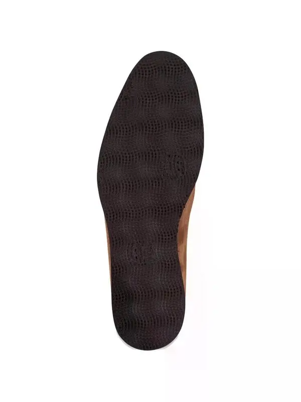 Bontoni Raggio Wavy-stitched Suede Loafers