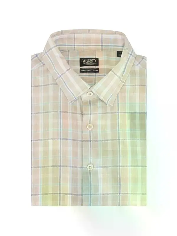 Faherty Brand Movement Check-print Shirt - Neutrals