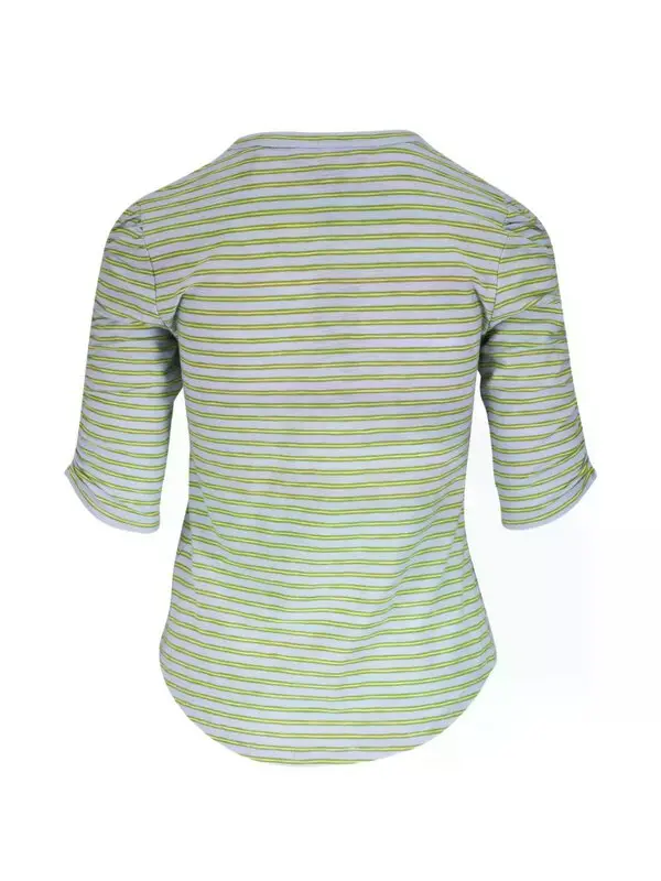 Veronica Beard Striped Puff-sleeve Top