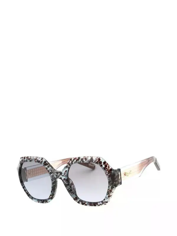 Chopard Geometric Frame Sunglasses - Brown