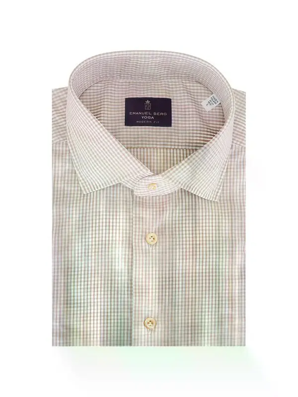 EMANUEL BERG Yoga Gingham-check Shirt
