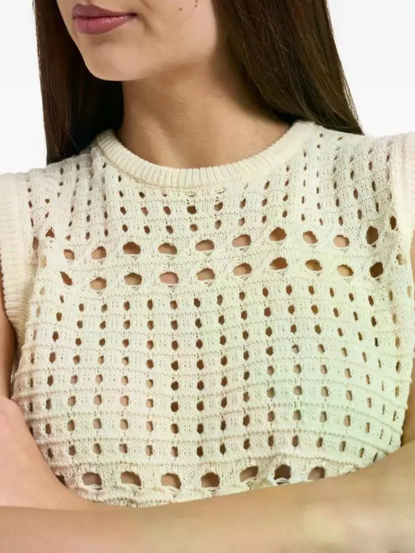 Liu Jo Perforated Sleeveless Sweater