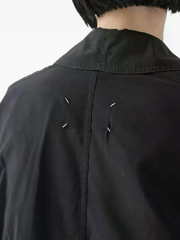 MAISON MARGIELA Single-breasted Trench Coat - Black