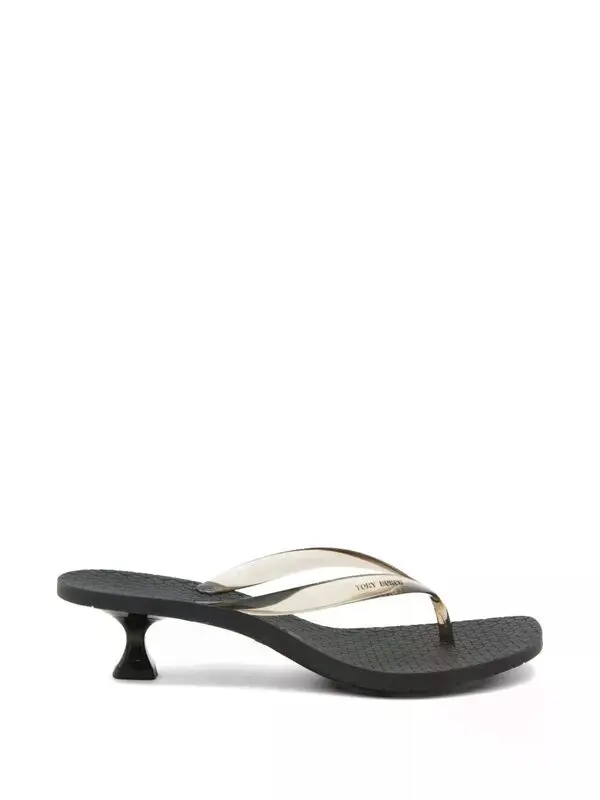 Tory Burch Kitten-heel Thong Sandals - Black