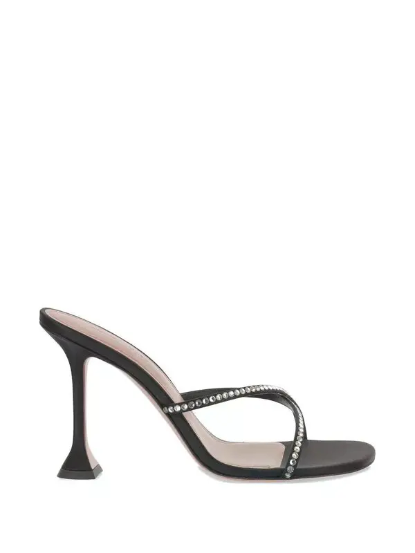 Amina Muaddi Sally Crystal-embellished Heeled Sandals - Black