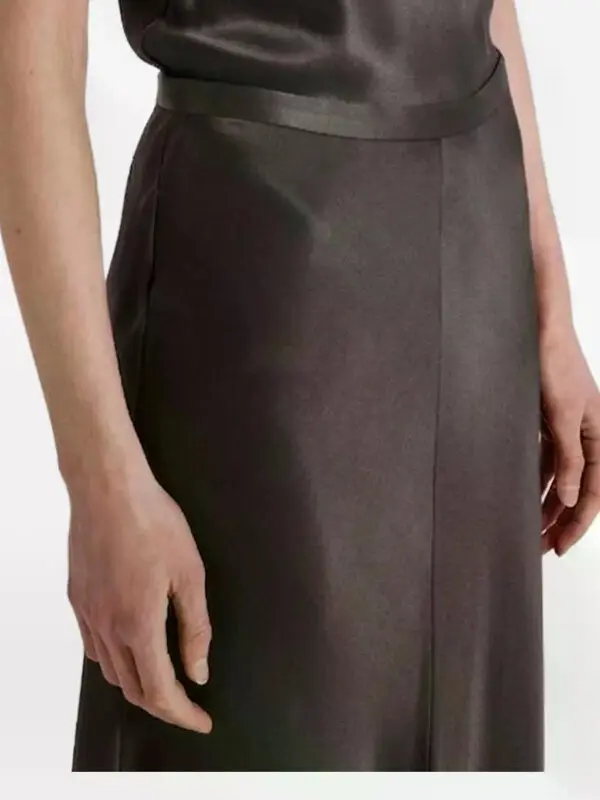 Alberta Ferretti Satin-effect Flared Maxi Skirt