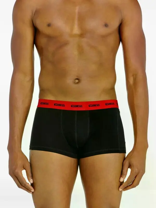 DIESEL® Logo-waistband Three-pack Boxer Briefs