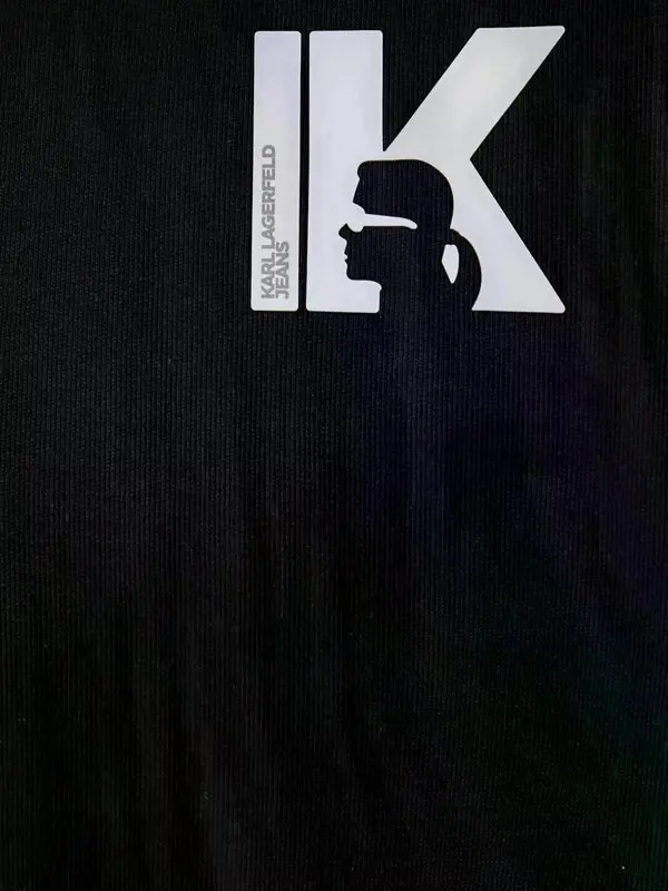 Karl Lagerfeld Logo-print Cropped Hoodie