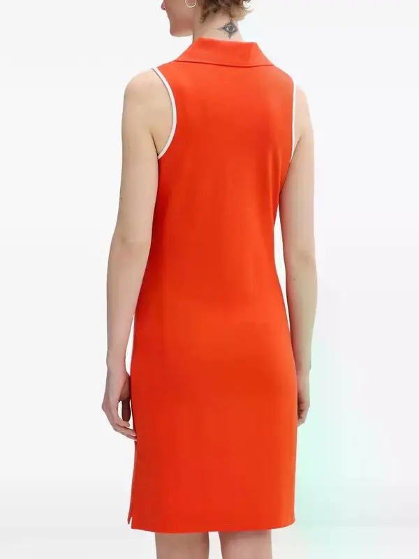 Karl Lagerfeld Sleeveless Polo Collar Mini Dress