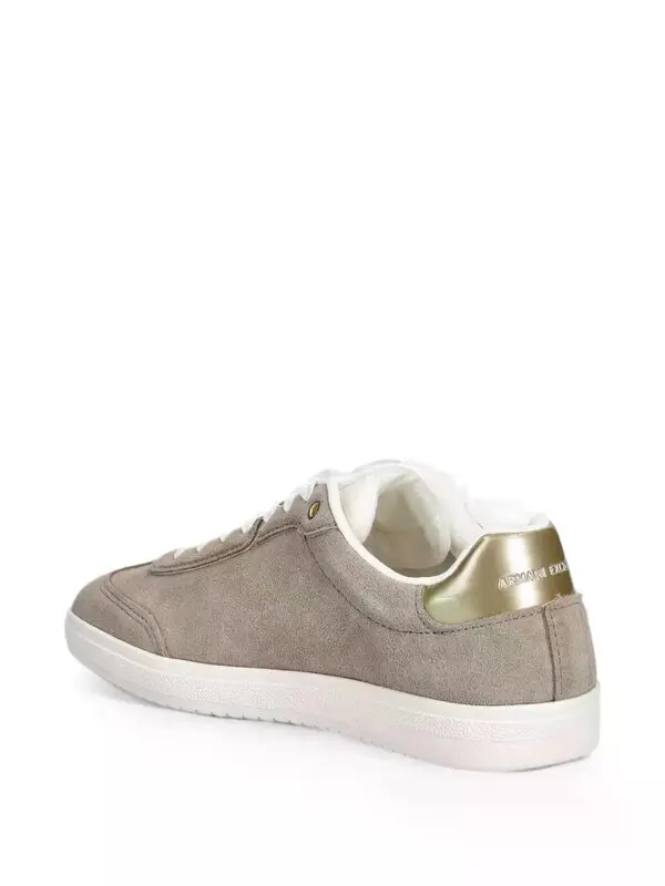 Armani Exchange Perforated Logo Sneakers - Neutrals