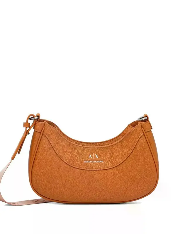 Armani Exchange Pebbled Logo Cross Body Bag - Orange