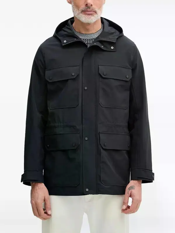 Armani Exchange Hooded Multi-pocket Jacket - Blue