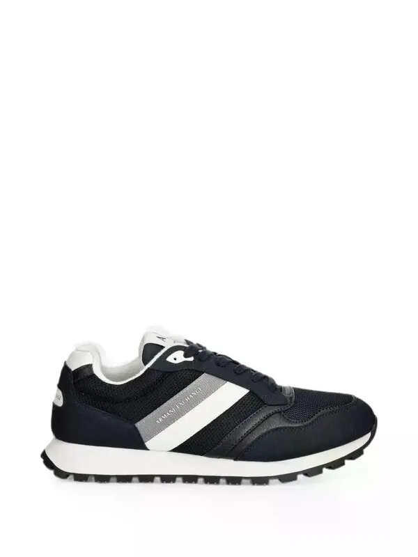 Armani Exchange Panelled Logo Sneakers - Blue
