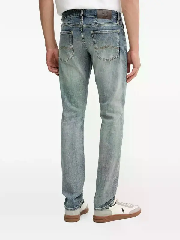 Armani Exchange Distressed Faded Jeans
