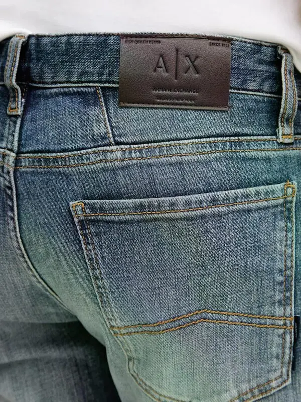 Armani Exchange Distressed Faded Jeans