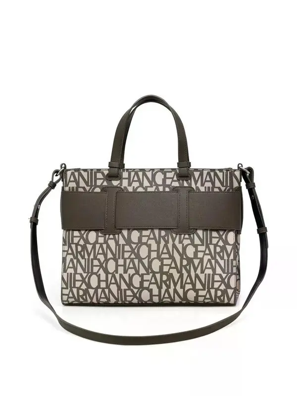 Armani Exchange Logo-print Buckle-detail Tote Bag