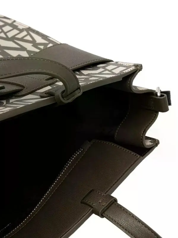 Armani Exchange Logo-print Buckle-detail Tote Bag