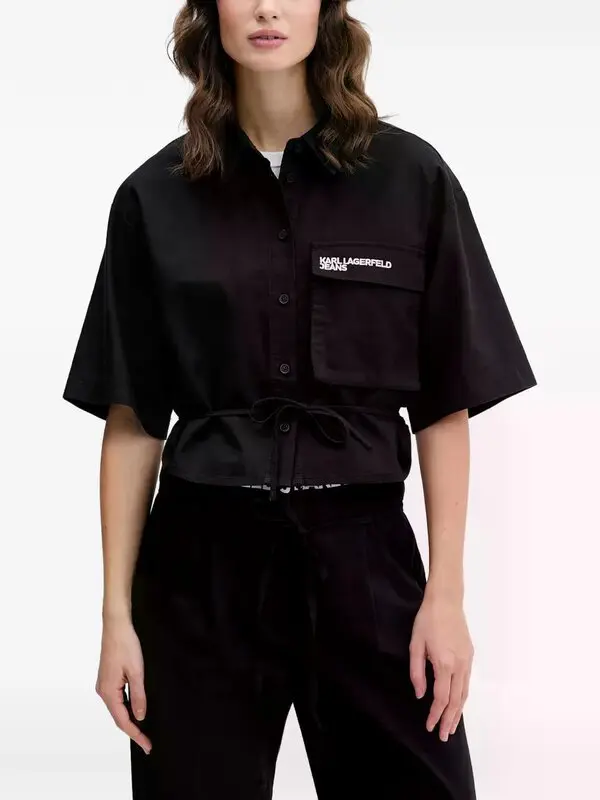 Karl Lagerfeld Logo Drawstring Shirt