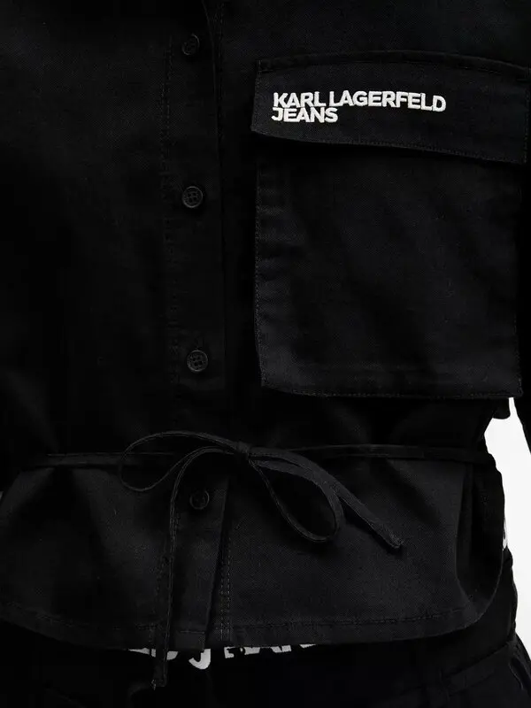 Karl Lagerfeld Logo Drawstring Shirt