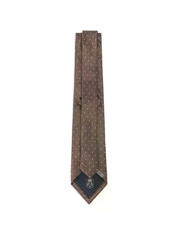 Corneliani Polka-dot Silk Neck Tie