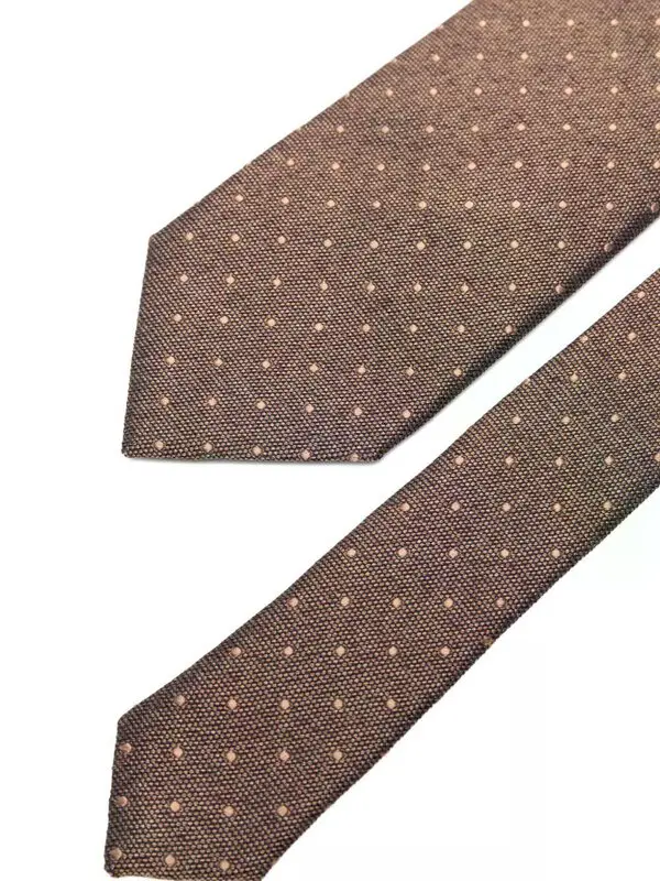Corneliani Polka-dot Silk Neck Tie