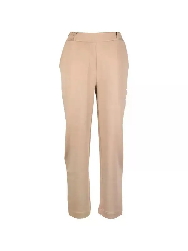 OWN Straight-leg Trousers With Elasticated Waistband - Neutrals