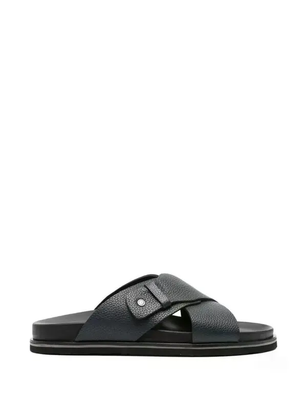 JOHN HARRISON Crossover Strap Leather Sandals