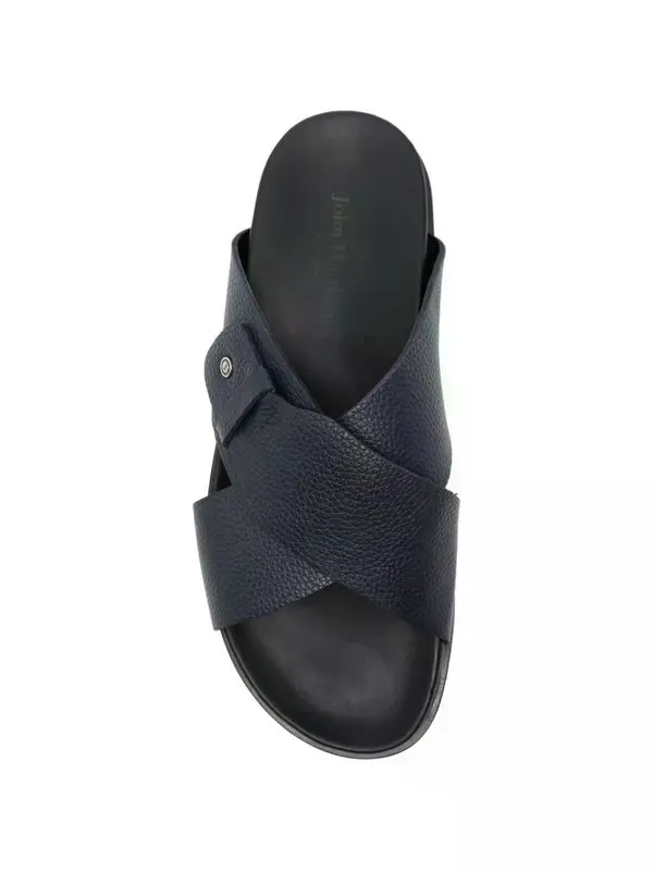 JOHN HARRISON Crossover Strap Leather Sandals