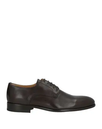 TESTONI Dark Leather Derby Shoes - Brown