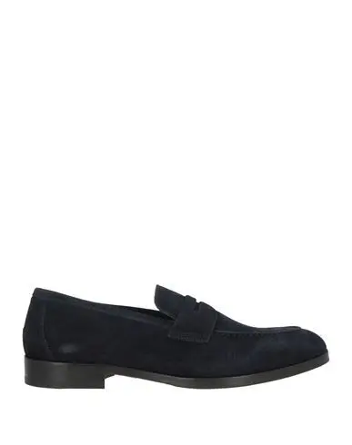 TESTONI Dark Calfskin Penny Loafers - Blue