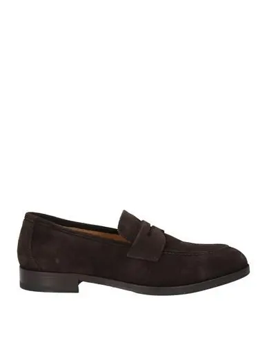 TESTONI Dark Calfskin Penny Loafers - Brown